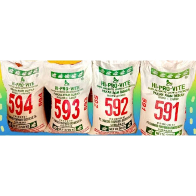 Jual PAKAN AYAM BANGKOK ANAKAN HI PRO VITE 591 STARTER DAN 592 GROWER ...