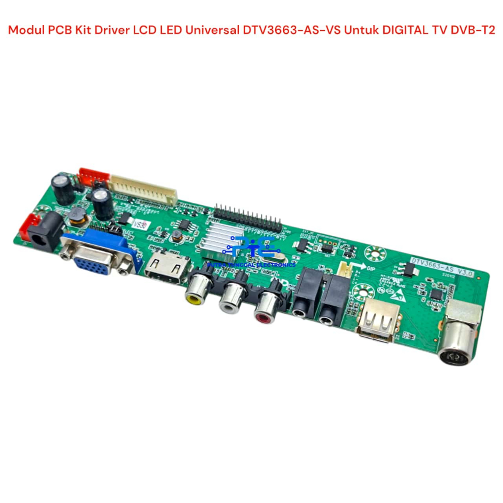 Jual Modul PCB Kit Driver LCD LED Universal DTV3663-AS-VS Untuk DIGITAL ...