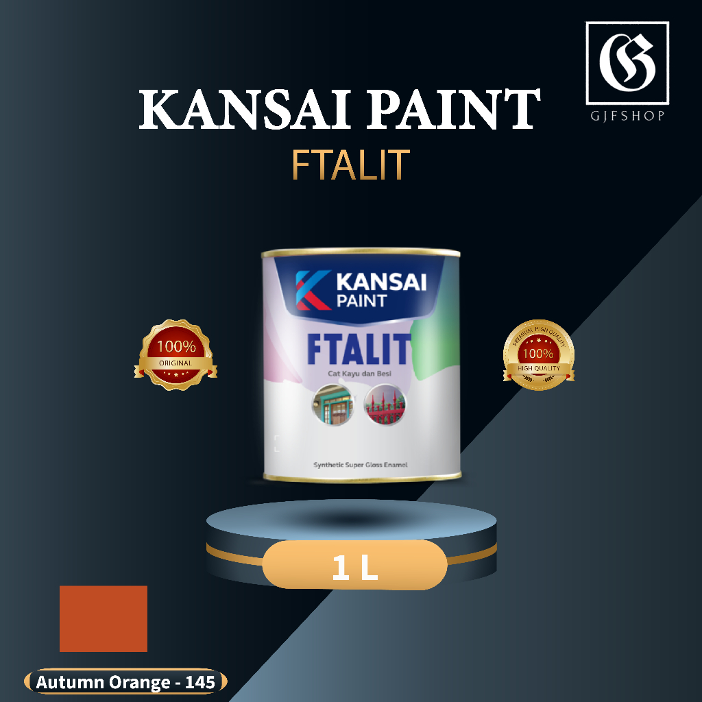 Jual Cat Minyak Besi Kayu Ftalit Kansai Paint 145 Autumn Orange 1kg ...