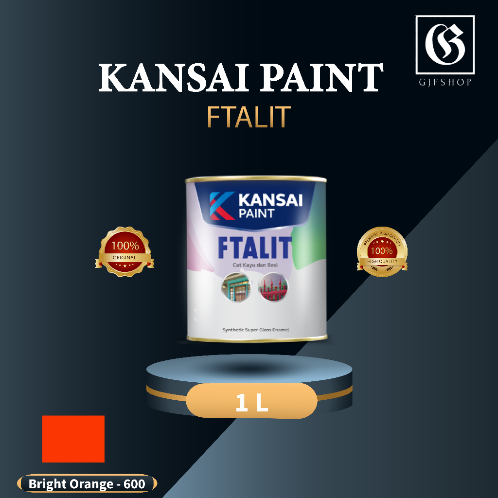 Jual Cat Minyak Besi Kayu Ftalit Kansai Paint 600 Bright Orange 1kg ...