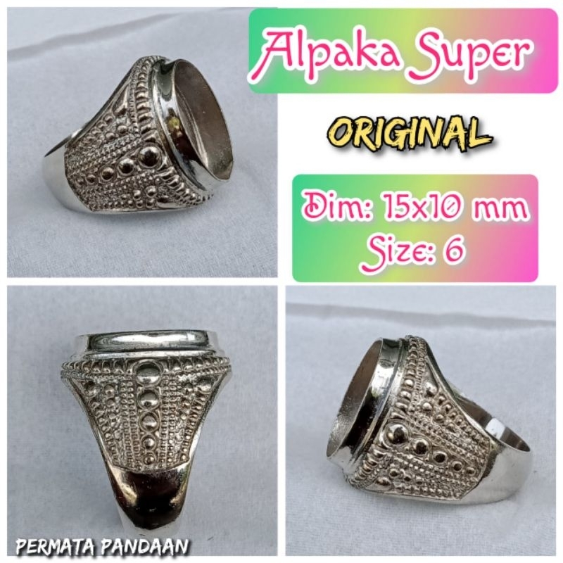 Jual emban batu akik dan permata alpaka super original.61 | Shopee ...