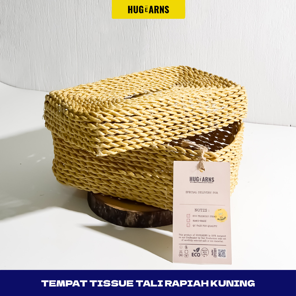 Jual HUGeARNS - Tempat Tissue Tali Rapiah Kuning Tisu / Tempat Tisue ...