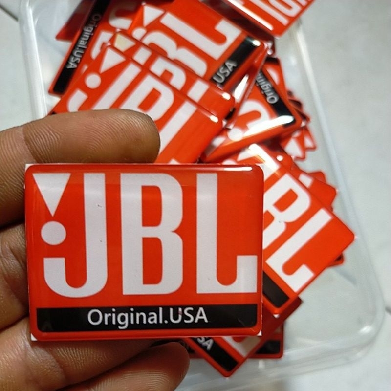 Jual JBL original USA 5cm X 3,5cm, EMBLEM GRILLBOX SPEAKER (STICKER ...