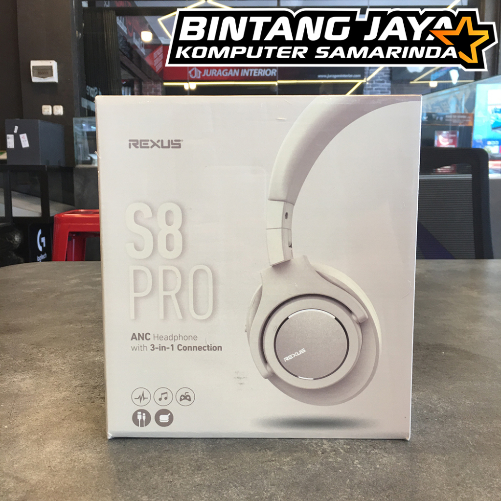 Jual Rexus Headset Gaming Wireless S8 Pro With ANC - Putih | Shopee Indonesia