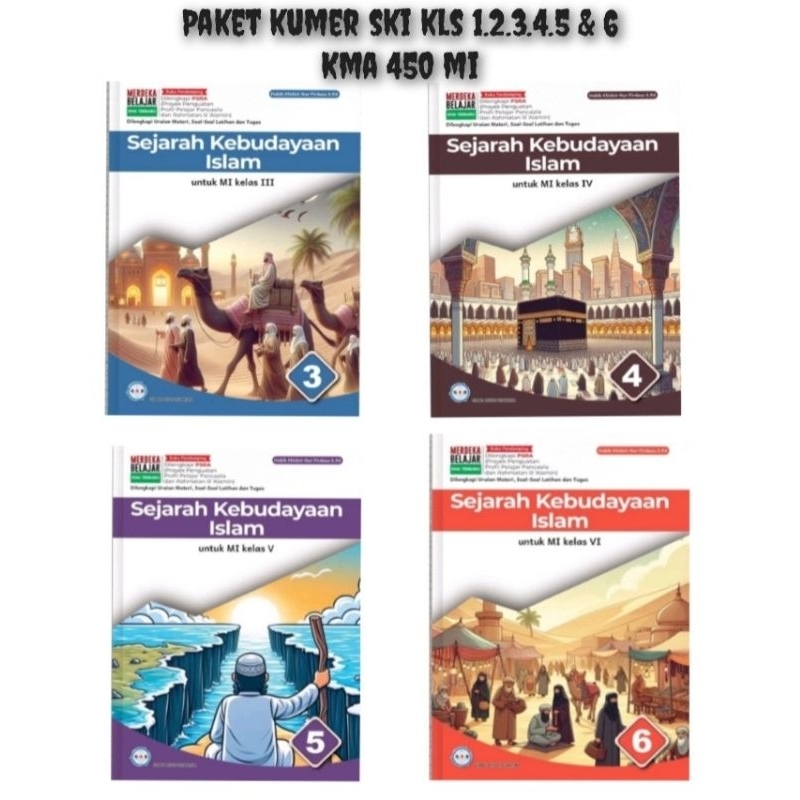 Jual Paket Buku Siswa Sejarah Kebudayaan Islam (SKI) Kelas 3 4 5 6 SD/MI Original - KUMER KMA ...