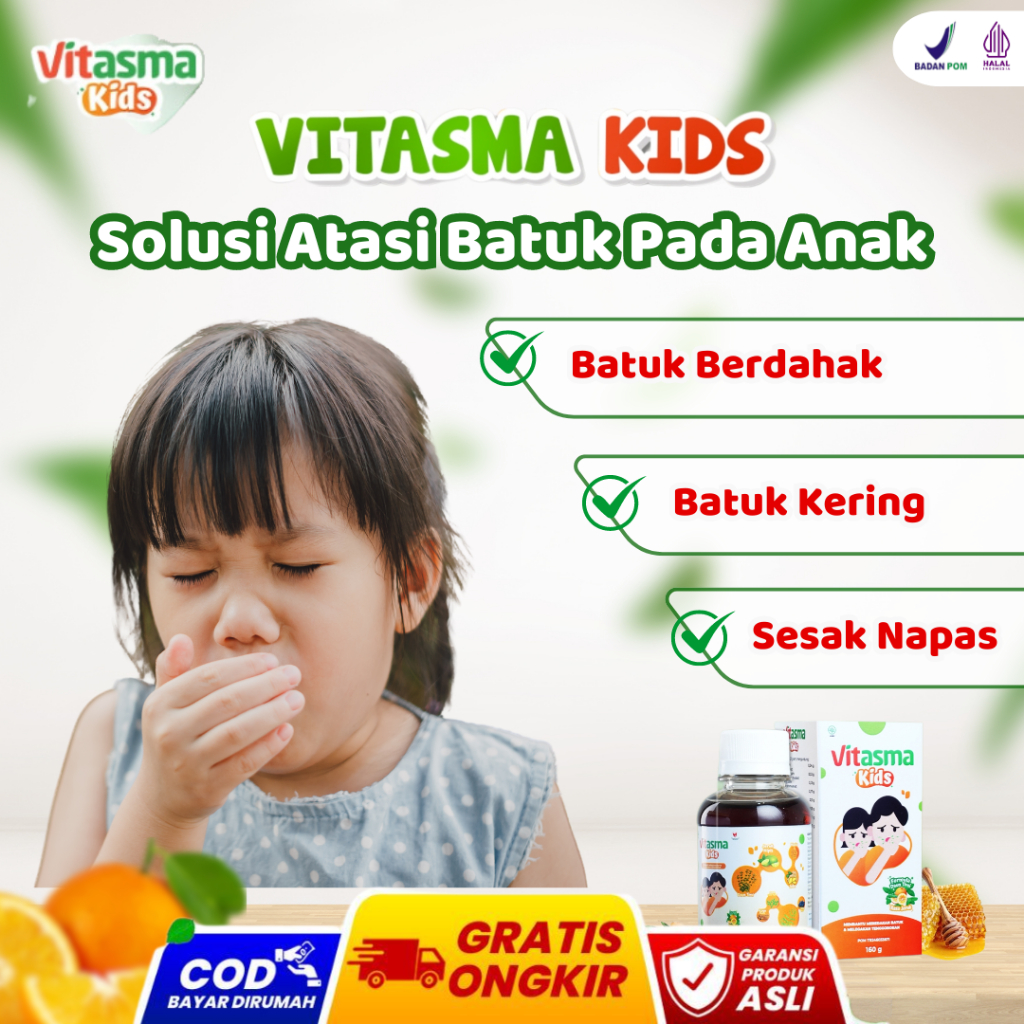 Jual ORIGINAL - VITASMA KIDS Ampuh Atasi Batuk Kering Berdahak Sesak ...
