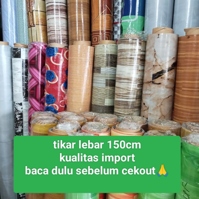Jual Tikar lantai pelastik lebar 150cm tebal 0.35mm | Shopee Indonesia