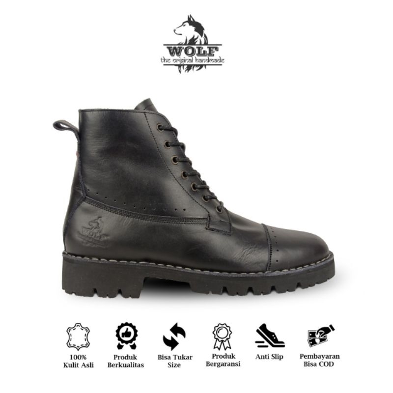 Jual SULTAN FOOTWEAR - Sepatu Boots Kulit Asli pria Patih Series ...