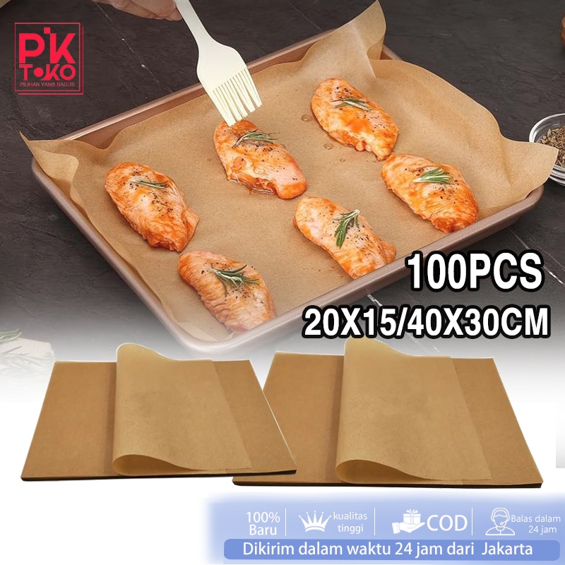 Jual 100pcs Kertas Baking Paper / Kertas Alas Roti / Kue / Puyer ...