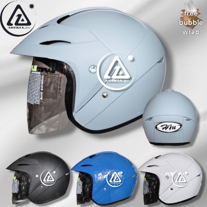Jual HELM HIU NICO R SOLID/POLOS | HELM HALF FACE | Shopee Indonesia
