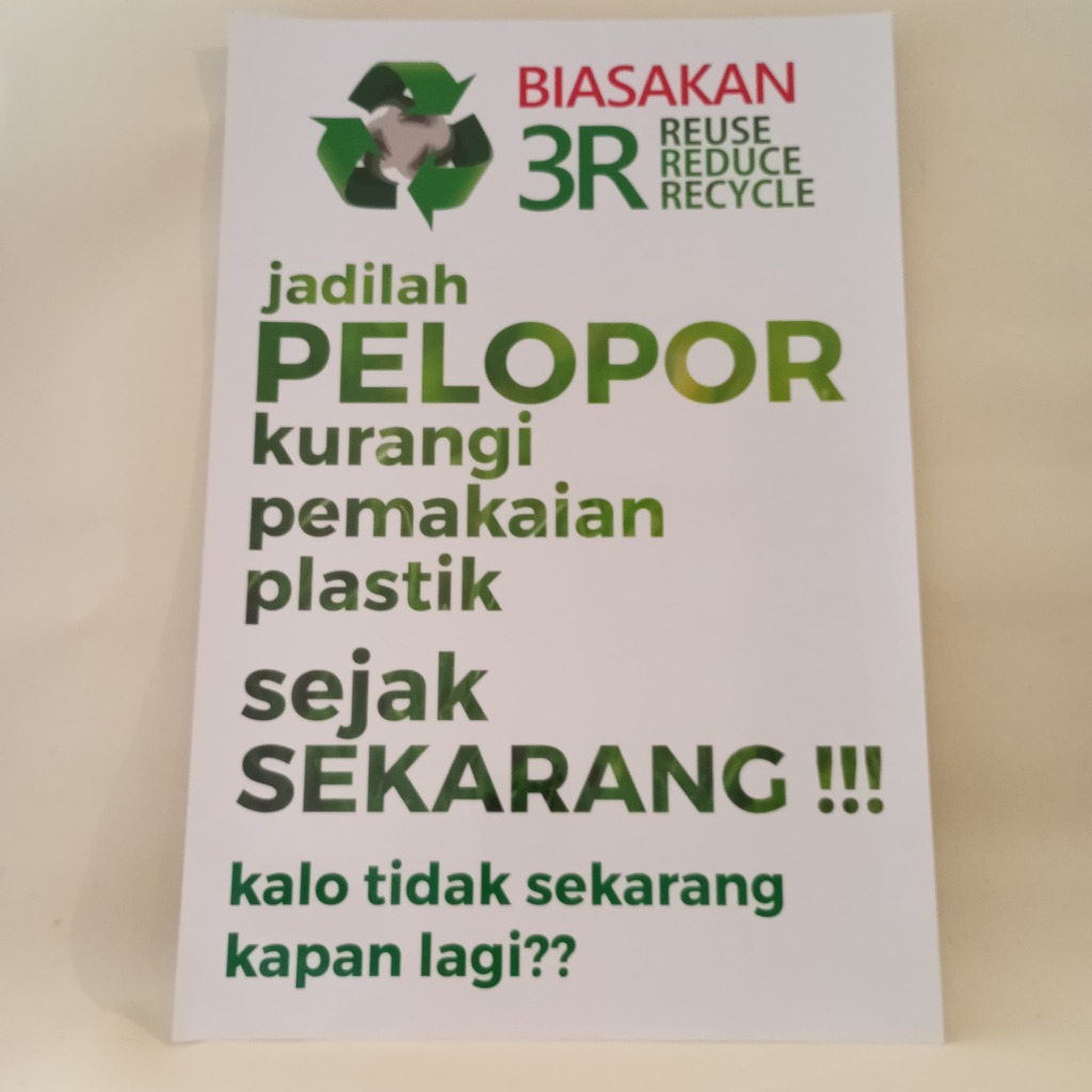Jual Poster 3R Reuse, Reduce, Recycle | Poster Lingkungan | Shopee ...