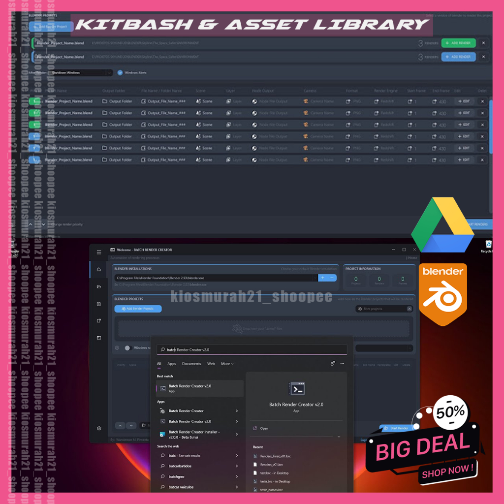 Jual Batch Render Creator - Blender 3D Addons | Shopee Indonesia