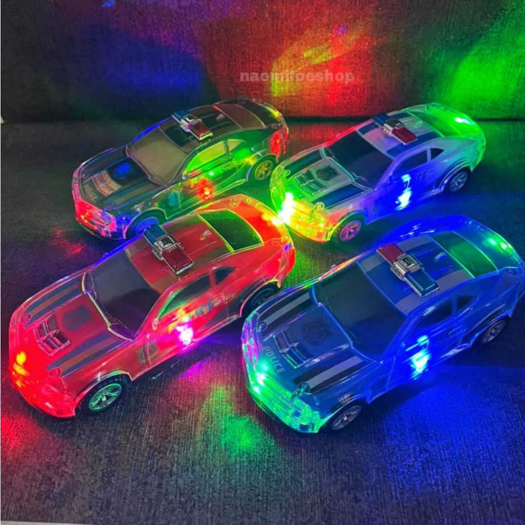 Jual TRANSPARANT POLICE CAR LIGHT Mainan mobil polisi lampu mainan anak ...