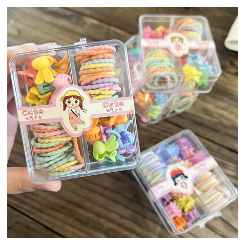 Jual JM Set Ikat Rambut Dan Jepit Rambut Anak isi 52pcs Jepitan Poni ...