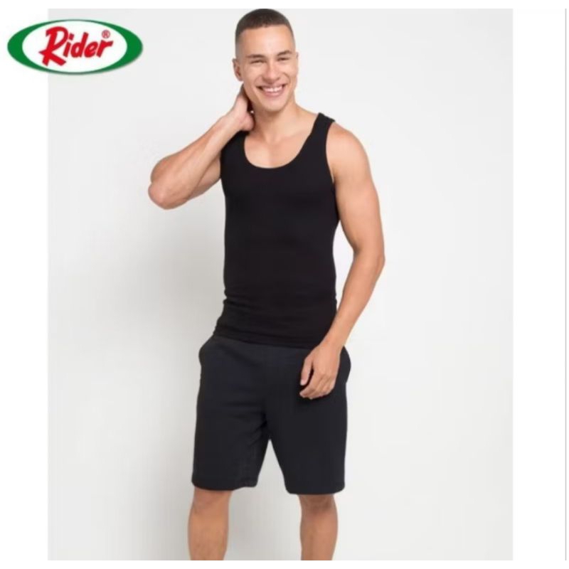 Jual Singlet Pria Dewasa Rider Lifestyle R224BW (Hitam/Abu) | Shopee ...
