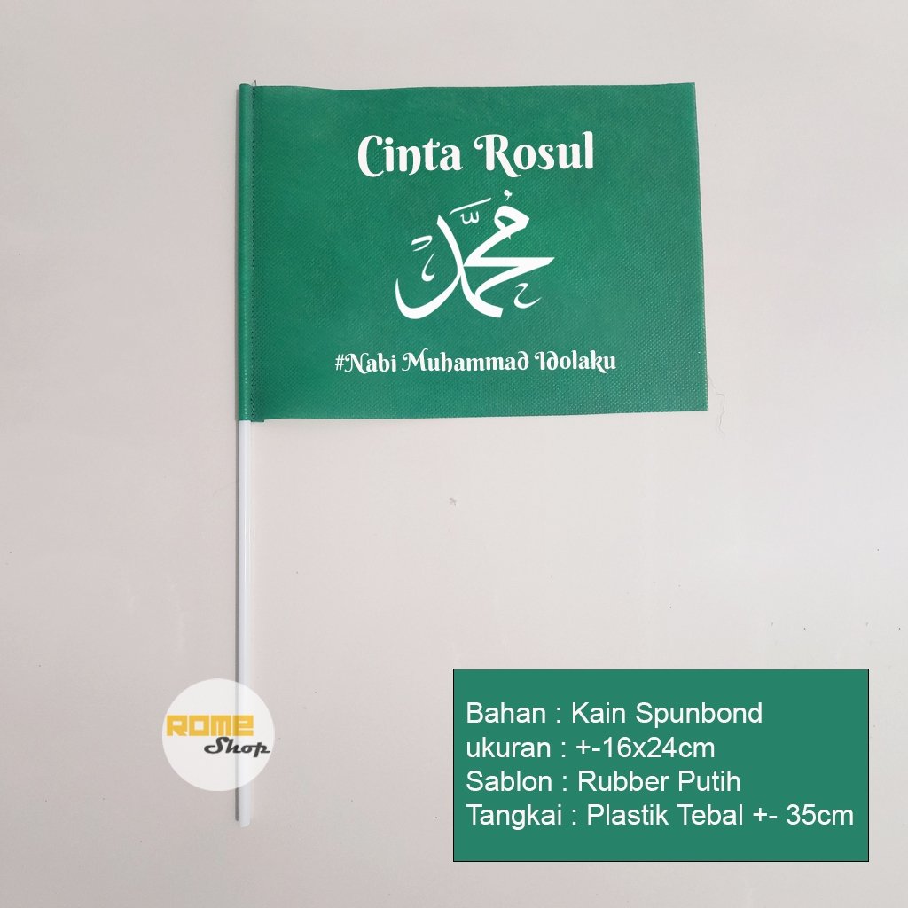 Jual Bendera Maulid Nabi Muhammad | Bendera Maulid Nabi | Bendera Cinta ...