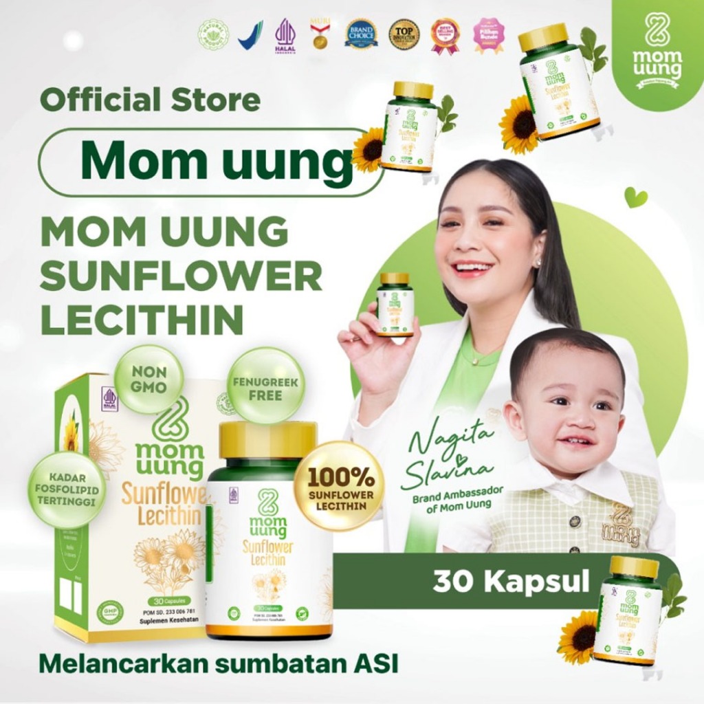 Jual Mom Uung Sunflower Lecithin 30 Kapsul Melancarkan Sumbatan Asi ...