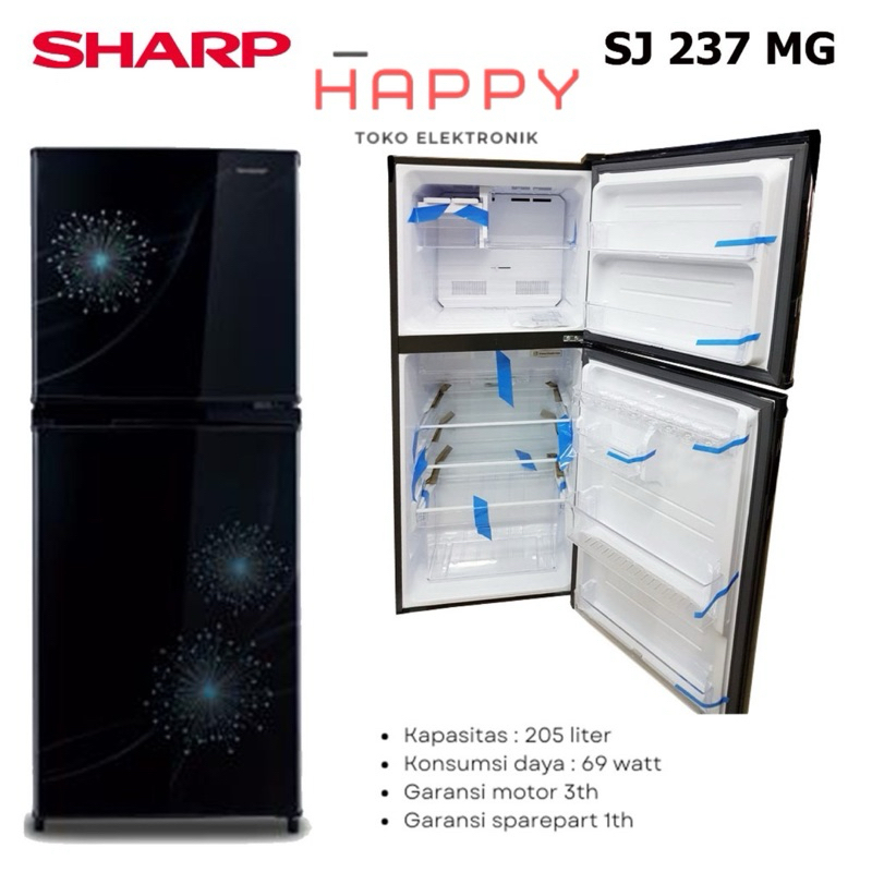 Jual KULKAS SHARP SJ 237 MG LEMARI ES 2 PINTU SJ237MG SJ 237MG SHARP KULKAS NO FROST | Shopee ...