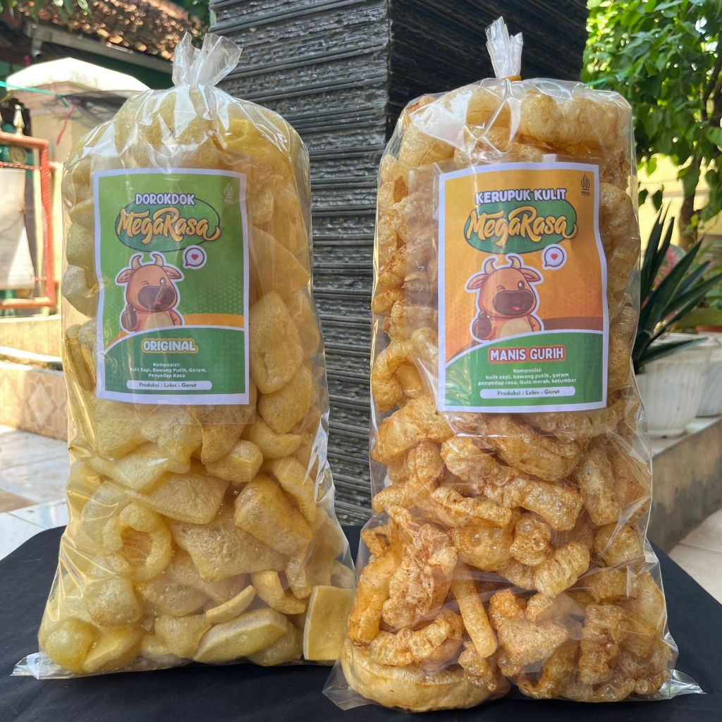 Jual isi 2 bungkus dorokdok kerupuk kulit sapi ( Original dan Manis ...