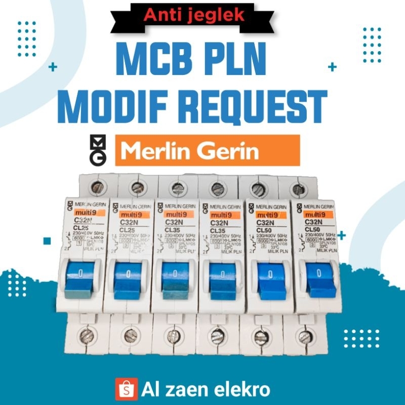 Jual mcb pln modif 1pas merlin gerin anti jegglek seperti 10a modif 2a | Shopee Indonesia