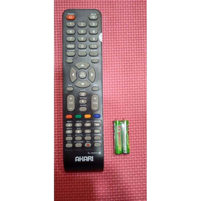 Jual Remote/Remot control tv LED AKARI smart langsung pake tanpa di ...