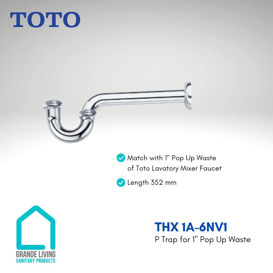 Jual TOTO P Trap/Siphon untuk 1" Pop Up Waste panjang 352 mm | Shopee ...