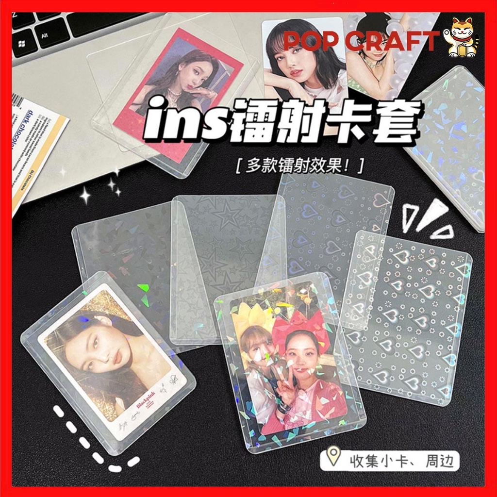 Jual PC Cover Kartu Toploader Laser flash film love card holder ...
