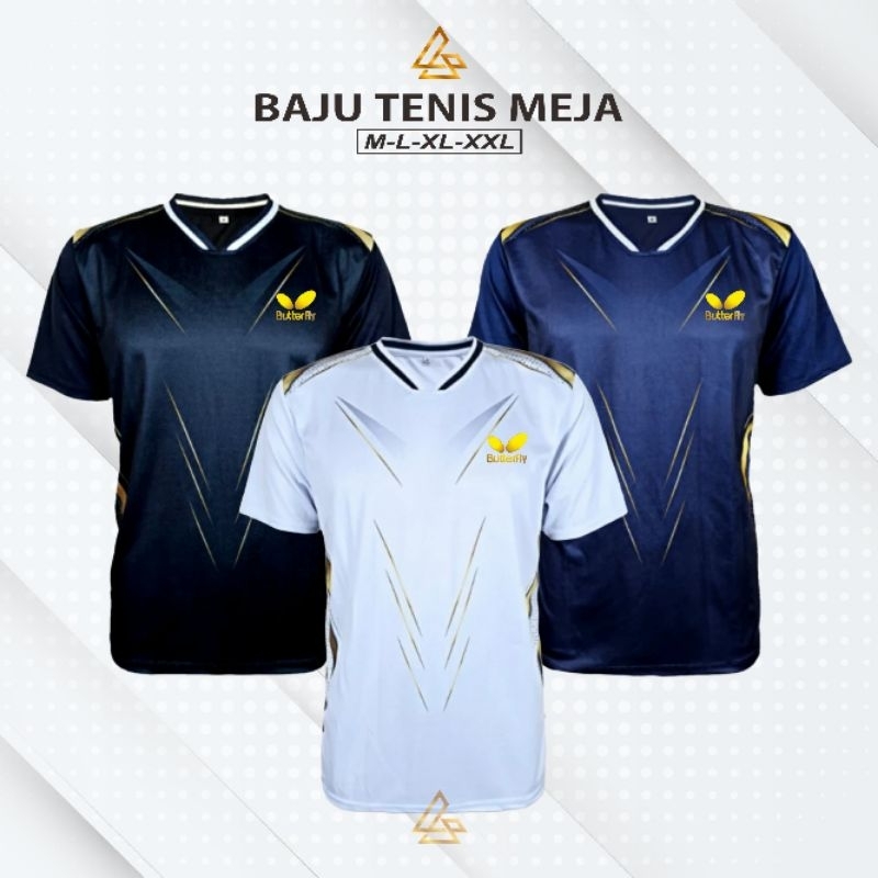 Jual BUTT-Golden Baju Ping Pong Premium Dewasa/Jersey Tenis Meja/Kaos ...