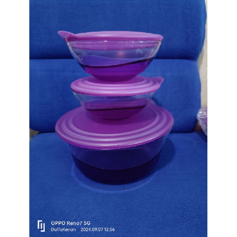 Jual Tupperware Eleganzia Bowl Ungu | Shopee Indonesia