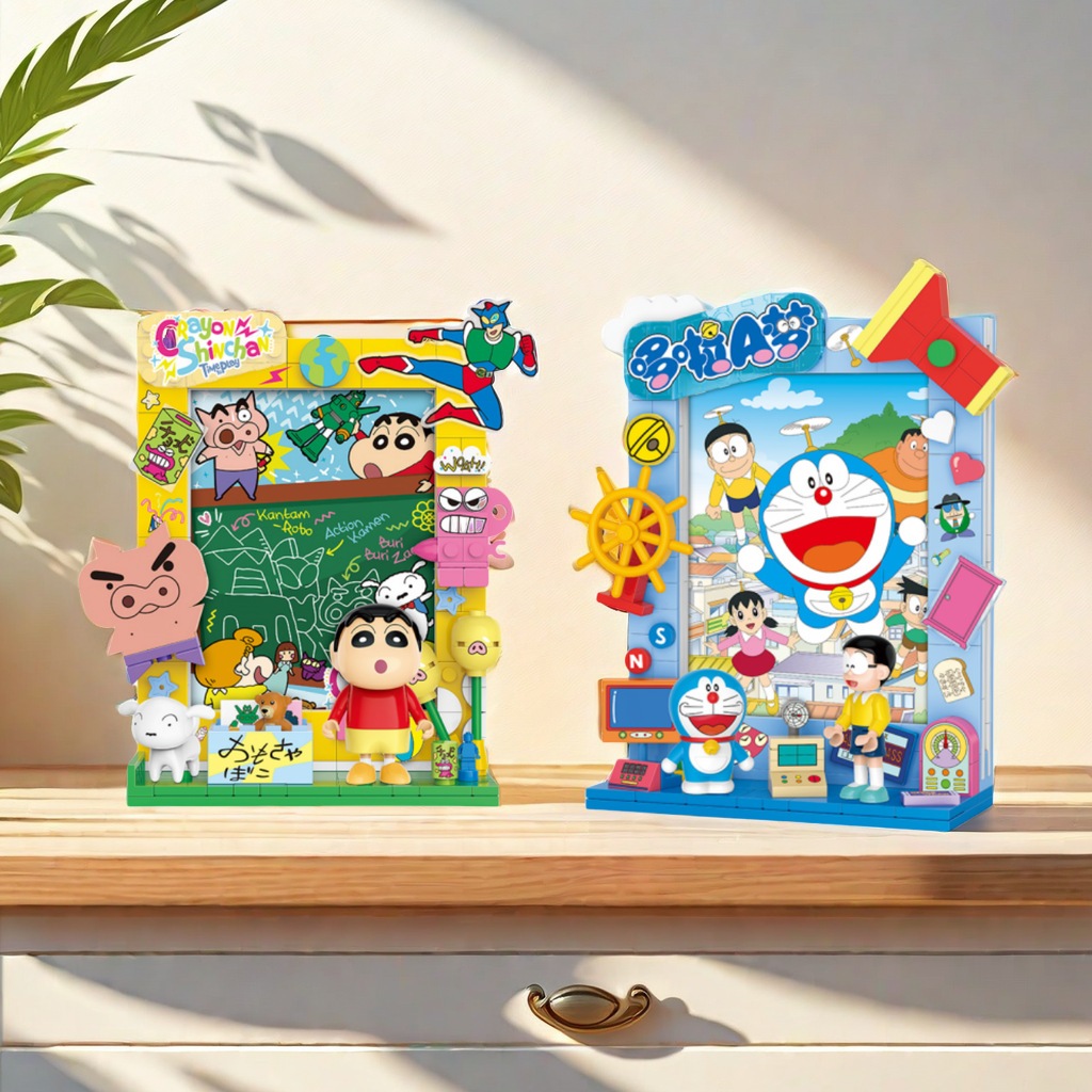 Jual BALODY Doraemon Photo Frame Crayon Shinchan Photo Frame Building ...