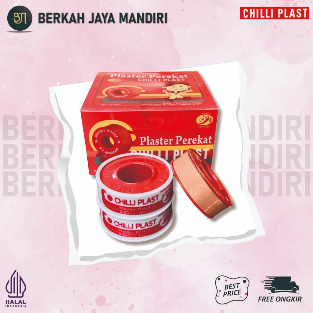 Jual (1 BOX) CHILLI CHILI PLAST | PLASTER PEREKAT ROLL (BOX ISI 12 ROLL ...