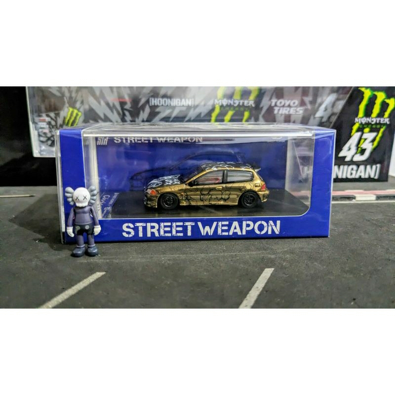 Jual Diecast Street Weapon Honda Civic Type R EG6 Gold Chrome KAWS with ...