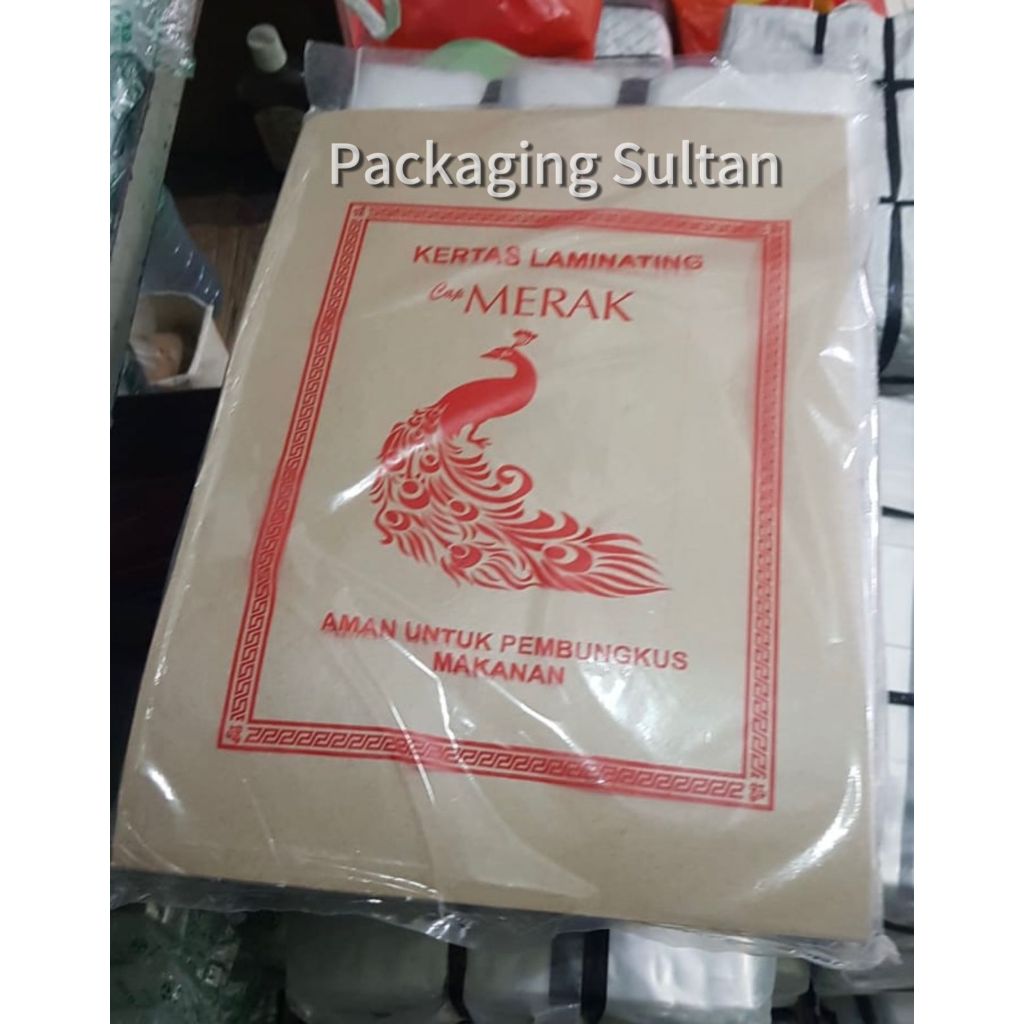 Jual Kertas Minyak Makanan / Kertas Coklat/ Kertas Nasi cap MERAK MERAH ...