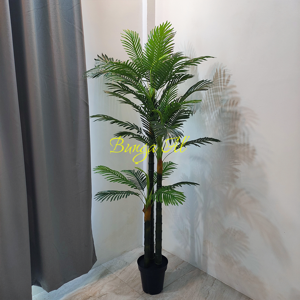 Jual 1 PAKET POHON ARTIFICIAL BESAR TINGGI 2 METER DAUN PALEM JUMBO ...