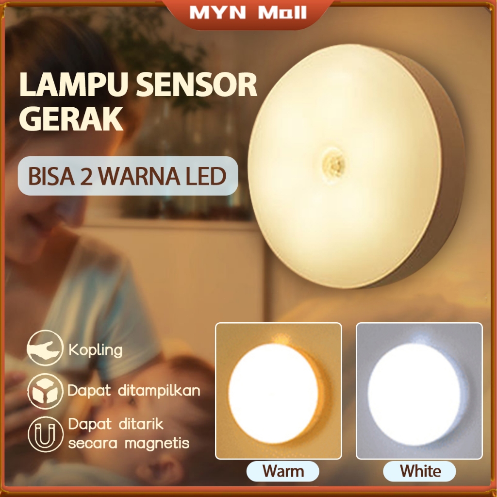 Jual MYN Mall LAMPU SENSOR GERAK BISA 2 WARNA LED LAMPU LEMARI LAMPU ...