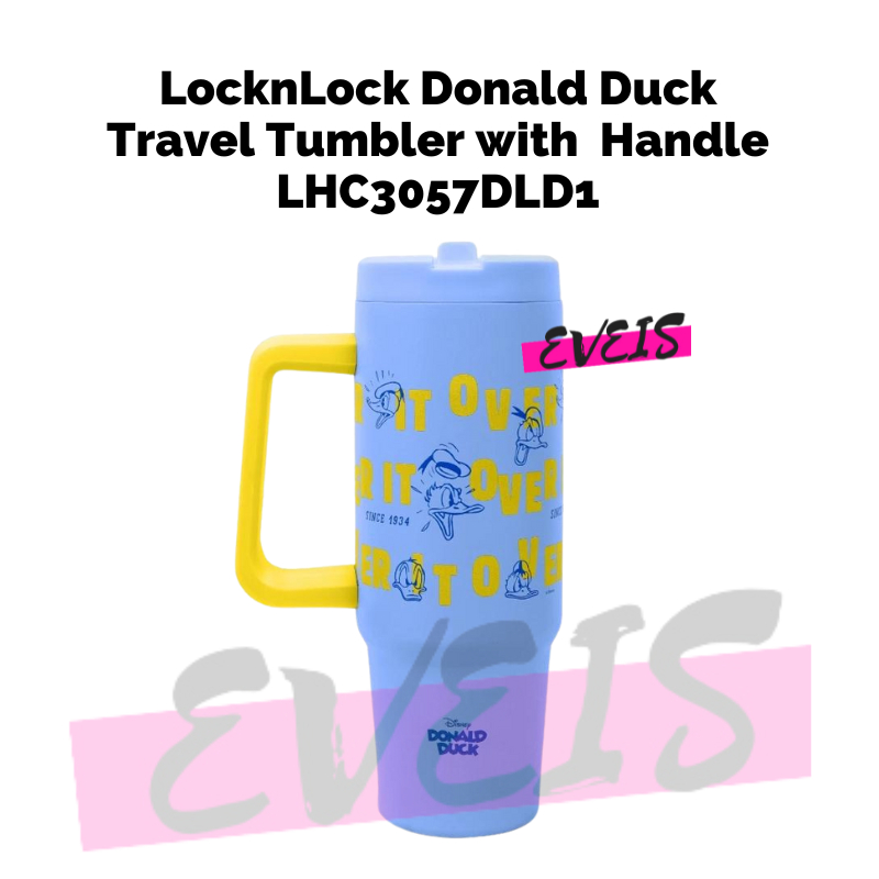 Jual LocknLock Donald Duck Travel Tumbler with Handle 900ml - Tumbler ...