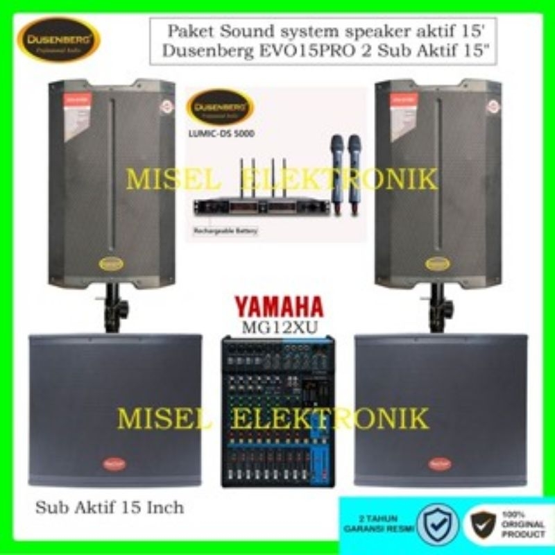 Jual Paket Sound System Outdoor Speaker Aktif 15 Inch DusenBerg 2 Sub ...