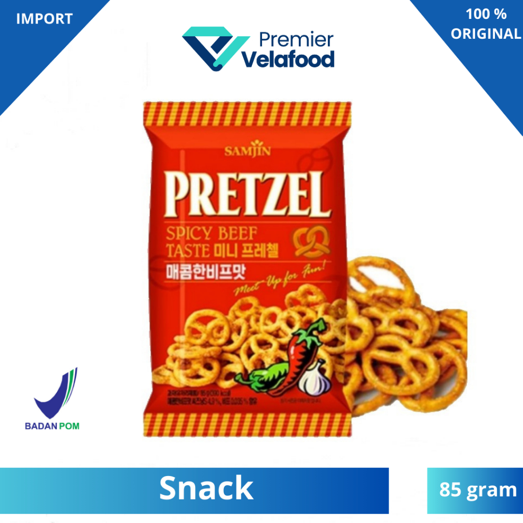 Jual SAMJIN PRETZEL SPICY BEEF - CEMILAN KOREA - 85GR | Shopee Indonesia