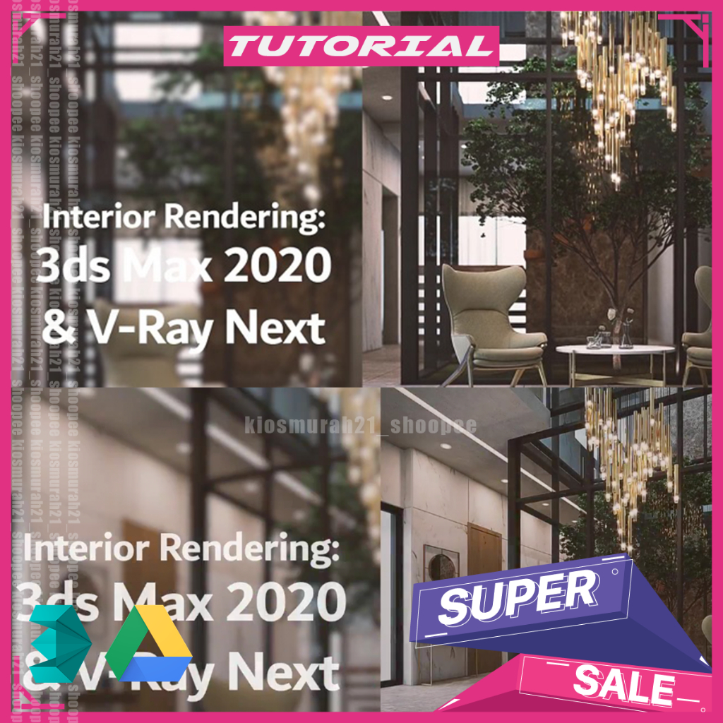 Jual Interior Rendering Using Autodesk 3DsMax and Chaos Group V-Ray Next - 3DS Max Tutorial ...
