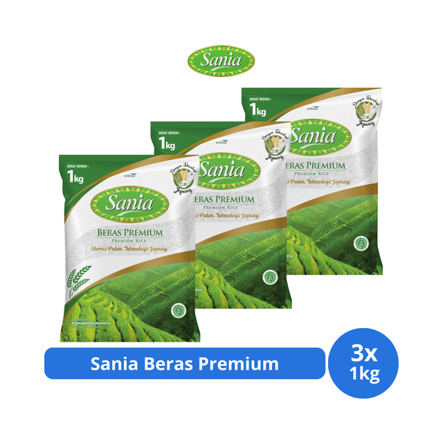 Jual Sania Beras Premium 1kg x 3 pcs | Shopee Indonesia