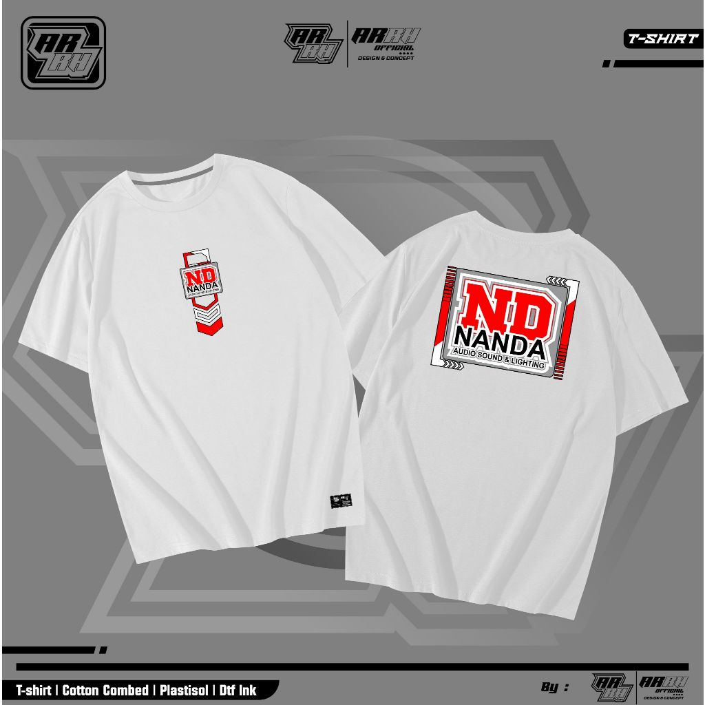 Jual Kaos Nanda Audio lengan pendek T-shirt pria wanita kaos sound ...