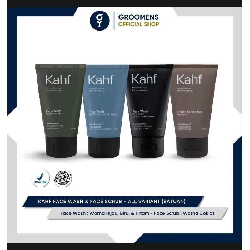 Jual Kafh facial foam 100ml brigtening acne care&oil control ...