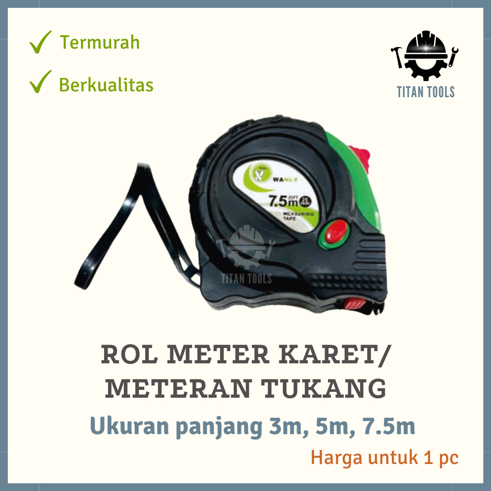 Jual Meteran Tukang Karet Murah / Rol Meter / Meteran Bangunan ...