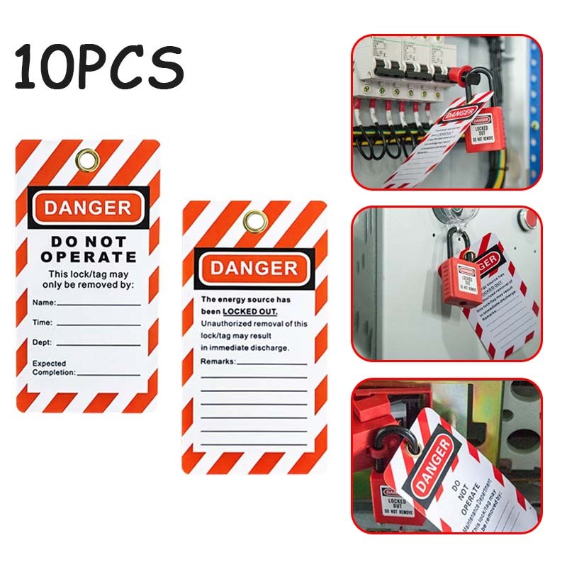 Jual 10pcs Tag Out Loto Pvc Danger Do Not Operate - Loto Tag Safety ...