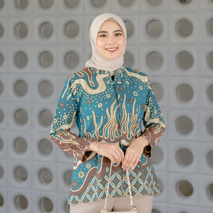 Jual Batik Wanita Modern Kerja Kantoran Lengan Panjang Premium Morr Id ...