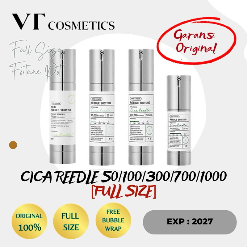 Jual [Full size] VT COSMETICS CICA REEDLE SHOT ESSENCE 50 100 300 700 1000 - VT REEDLE SHOT ...