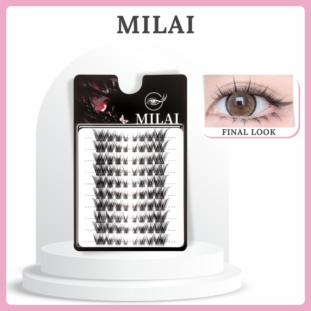 Jual MILAI A11 Cat Eye Mata Kucing 10 Baris Bulu Mata Palsu Berkualitas Tinggi + Lem Ekstensi ...