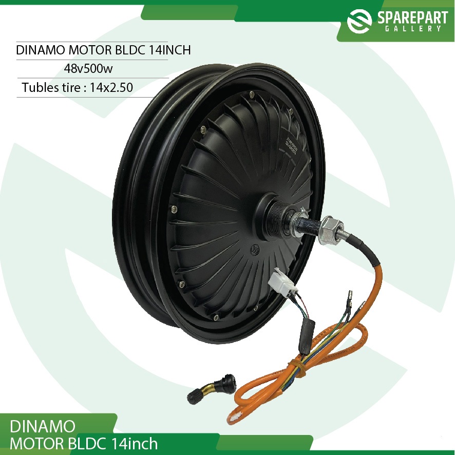 Jual Dinamo bldc 14inch 48v500w electric bike hub motor ring14" | Shopee Indonesia