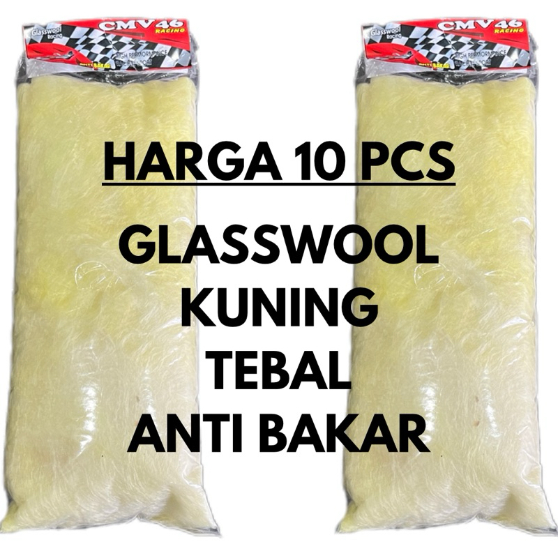 Jual CAP - Glasswool Knalpot Racing Tahan Panas Kuning 10 Pcs Peredam ...
