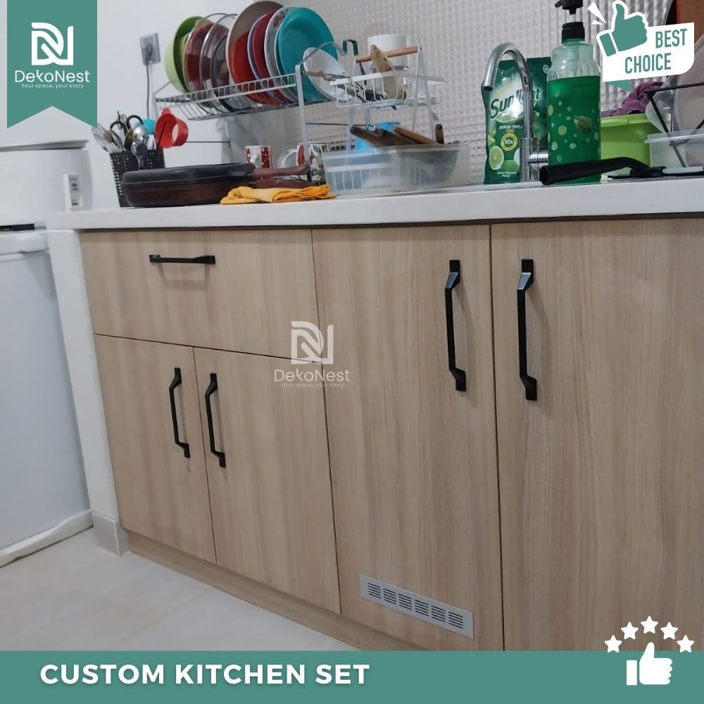 Jual Dekonest Kitchen Set Atas Bawah Lemari Dapur Rak Piring Desain ...